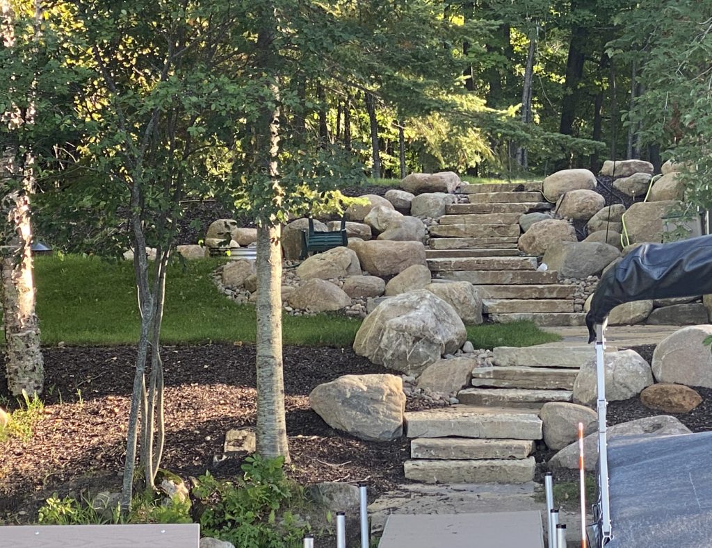 Door County Weathered Edge Natural Steps - Peninsula Stone