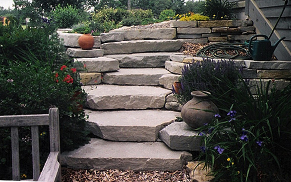 Door County Gray Natural Steps - Peninsula Stone